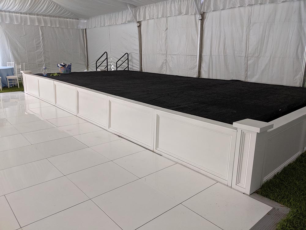Stage Façade and Columns - Metro Rental Wedding & Event Rentals Outer Banks